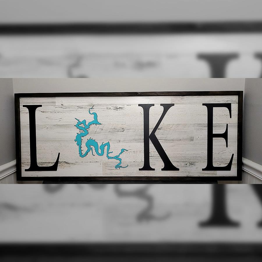 LAKE Plaque with Interchangeable Letter of Your Favorite Body of Water ...